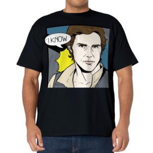 Star Wars Valentine's Day Han Solo I Know Pop Art Disney+ T-Shirt