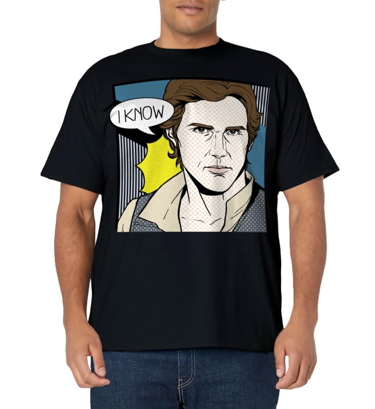 Star Wars Valentine's Day Han Solo I Know Pop Art Disney+ T-Shirt