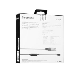 Saramonic XLR Female to Apple Lightning Microphone Interface Cable for iPhone & iPad (LC-XLR)