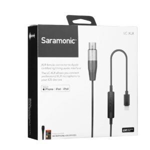 Saramonic XLR Female to Apple Lightning Microphone Interface Cable for iPhone & iPad (LC-XLR)