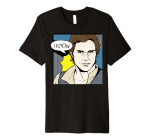 star wars han solo i know pop art couples premium t-shirt premium t-shirt