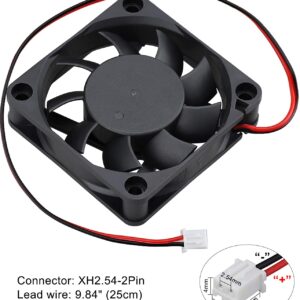 GDSTIME Dual Ball Bearing 60mm x 60mmx 15mm 12V High Speed DC Brushless Cooling Fan