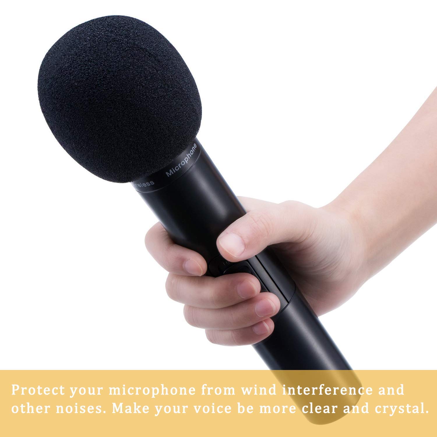 5 Pack Foam Cover, Handheld Microphone Windshield, Professional Microphone Soft Foam Cover, Microphone Windproof Sponge, Windshield, Microphone Cover,Windscreens