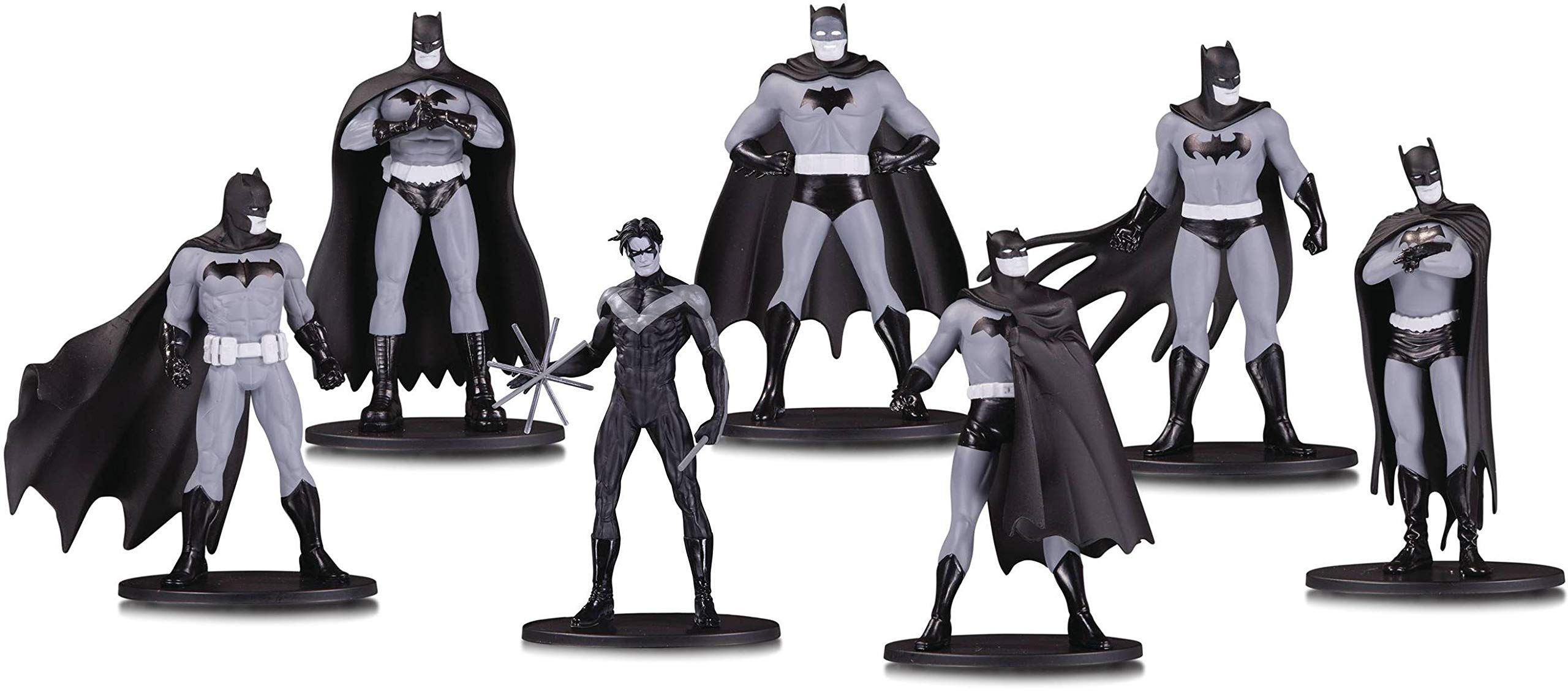 DC Collectibles Batman Black & White Mini Figure 7 Pack Box Set One