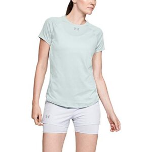 under armour women's ua qualifier hexdelta short sleeve lg green