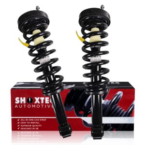 shoxtec front pair complete strut replacement for 2009-2013 ford f-150 4wd coil spring assembly shock absorber kits repl. part no. 171141