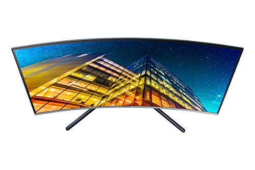 SAMSUNG 32" UR59 Series ViewFinity 4K UHD (3840x2160) Computer Monitor, Curved, HDMI, Display Port, 3-sided border-less, Eye Saver Mode LU32R590CWNXZA, Black