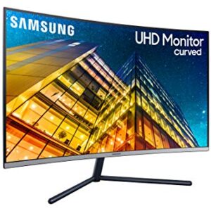 SAMSUNG 32" UR59 Series ViewFinity 4K UHD (3840x2160) Computer Monitor, Curved, HDMI, Display Port, 3-sided border-less, Eye Saver Mode LU32R590CWNXZA, Black