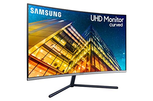 SAMSUNG 32" UR59 Series ViewFinity 4K UHD (3840x2160) Computer Monitor, Curved, HDMI, Display Port, 3-sided border-less, Eye Saver Mode LU32R590CWNXZA, Black