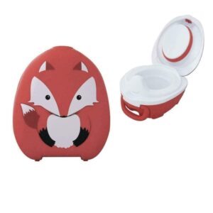 my carry potty - fox travel potty, award-winning portable toddler toilet seat for kids to take everywhere