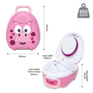 My Carry Potty - Fox Travel Potty, Award-Winning Portable Toddler Toilet Seat for Kids to Take Everywhere