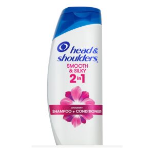 head & shoulders smooth & silky paraben free 2in1 dandruff shampoo and conditioner, 21.9 fl oz