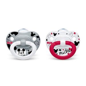 nuk disney mickey mouse orthodontic pacifiers, 0-6 months, 2-pack