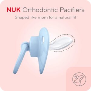 NUK Orthodontic Pacifier Value Pack, Boy, 0-6 Months (Pack of 3)