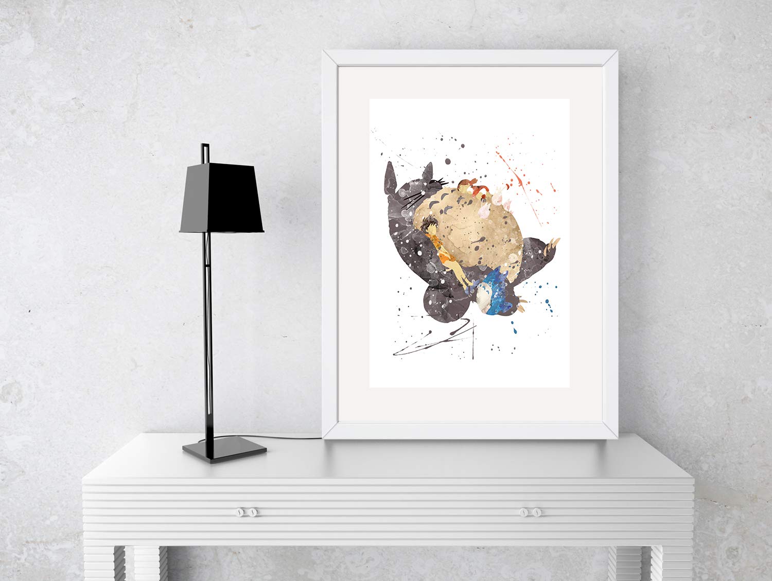 My Neighbor Cat, Mei, and sister Sleeping Prints, Anime Watercolor, Nursery Wall Poster, Holiday Gift, Kids and Children Artworks, Digital Illustration Art