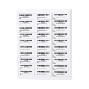 buhbo 30-up fba product sticker labels 1" x 2-5/8" address labels for laser & ink jet printers (100 sheets, 3,000 labels)