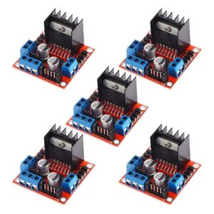 aideepen 5pcs l298n motor driver controller board module stepper motor dc dual h bridge for arduin0 smart car power un0 mega r3 mega256o