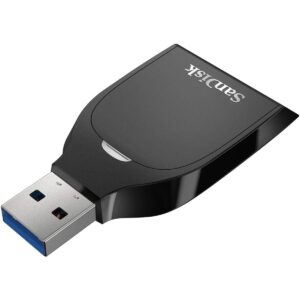 sandisk uhs-i sd card reader, max 170mb/s read and 90mb/s write speed