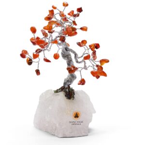 divine magic carnelian healing good luck money tree abundance home decor decoration crystal tree sculpture gift figurine good health wealth