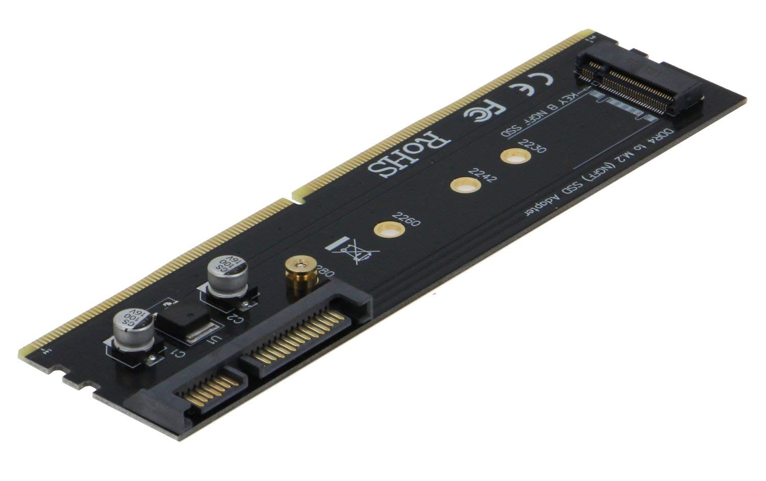 SEDNA - DDR4 Slot Mounting Adapter for M2 SSD