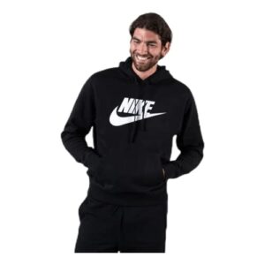 nike men's graphic pullover hoodie black