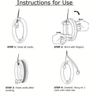 Iba Innovations Blind Cord Winder - No Wall Damage Safety Blind Cord Wrap Cleat Alternative (Clear, 2 - Pack)