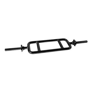 cap barbell standard 1-inch threaded tricep bar with collars, 34-inches, black