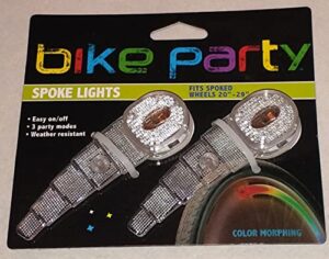 bike party multicolor spoke light set, clear