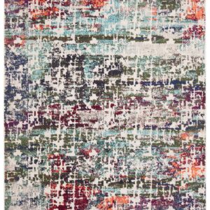 SAFAVIEH Madison Collection Area Rug - 5'3" x 7'6", Blue & Green, Modern Abstract Design, Non-Shedding & Easy Care, Ideal for High Traffic Areas in Living Room, Bedroom (MAD469A)