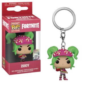 funko pop! keychain: fortnite - zoey toy, multicolor