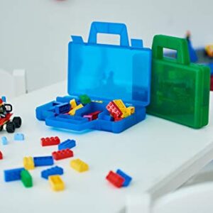 ROOM Copenhagen, Lego Sorting Box to-Go - Travel Case with Organizing Dividers - Blue