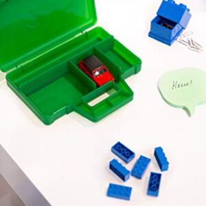 ROOM Copenhagen, Lego Sorting Box to-Go - Travel Case with Organizing Dividers - Blue