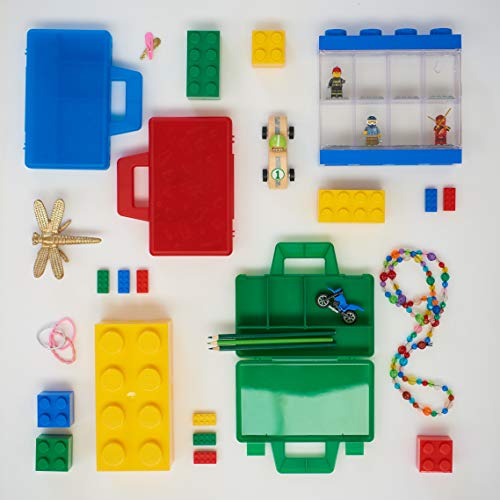 ROOM Copenhagen, Lego Sorting Box to-Go - Travel Case with Organizing Dividers - Blue