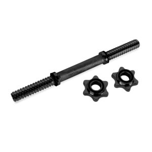 cap barbell 14" standard threaded dumbbell handle, black,black, single