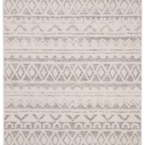 SAFAVIEH Adirondack Collection Accent Rug - 4' x 6', Ivory & Grey, Moroccan Boho Distressed Design, Non-Shedding & Easy Care, Ideal for High Traffic Areas in Entryway, Living Room, Bedroom (ADR119B)