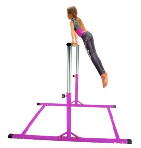 x-factor 5 ft athletic horizontal bar teens adjustable gymnastics children's training kip bars purple