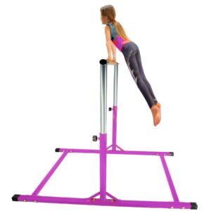 X-Factor 5 Ft Athletic Horizontal Bar Teens Adjustable Gymnastics Children's Training Kip Bars Purple