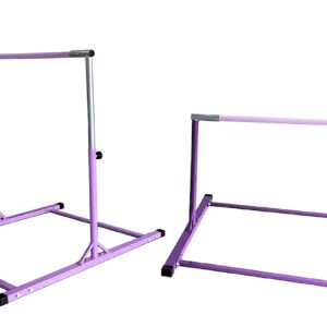 X-Factor 5 Ft Athletic Horizontal Bar Teens Adjustable Gymnastics Children's Training Kip Bars Purple