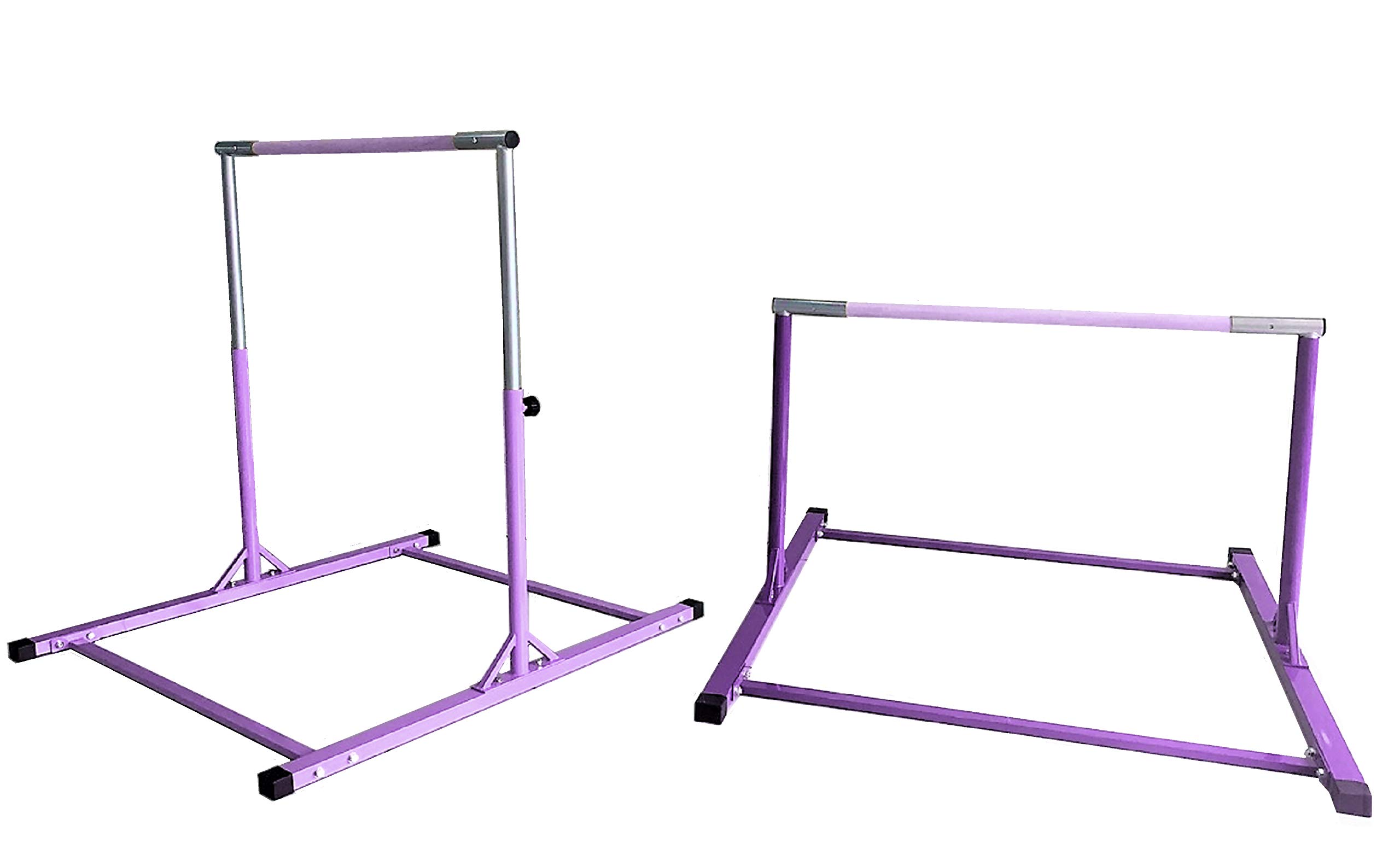 X-Factor 5 Ft Athletic Horizontal Bar Teens Adjustable Gymnastics Children's Training Kip Bars Purple