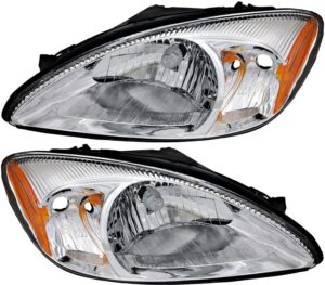 for ford taurus headlight 2000 2001 2002 2003 2004 2005 2006 2007 driver and passenger side headlamp replacement