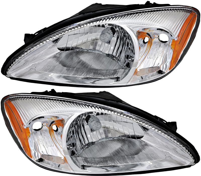 For Ford Taurus Headlight 2000 2001 2002 2003 2004 2005 2006 2007 Driver and Passenger Side Headlamp Replacement