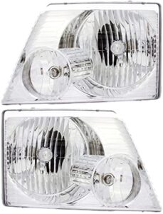 for ford explorer headlights lamps set 2002 2003 2004 2005 halogen driver and passenger side