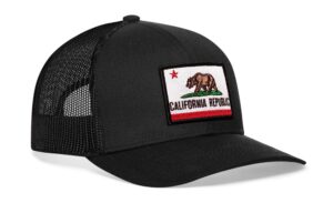 haka california flag hat – california republic trucker hat ca baseball cap snapback black