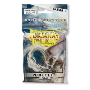 2 Packs Dragon Shield Inner Sleeve Clear Standard Size 100 ct Card Sleeves Individual Pack