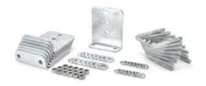 sturdy built (8) 6" galvanized l-type boat trailer bunk bracket kit for 3x3 galvanized cross members