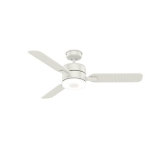 hunter fan company 59427 casablanca 54" paume led light kit and wall control ceiling fan, fresh white finish