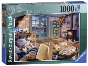 ravensburger the cosy shed (1000 piece version of cozy retreat) jigsaw puzzle for adults - every piece is unique, softclick technology means pieces fit together perfectly