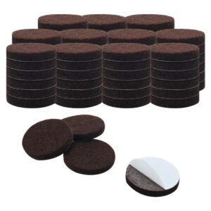 uxcell 70pcs furniture pads round 3/4" self-stick non-slip anti-scratch felt pads floors protector dark brown