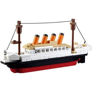 susengo building blocks for titanic shipboat 3d model educational gift toys for children 194pcs