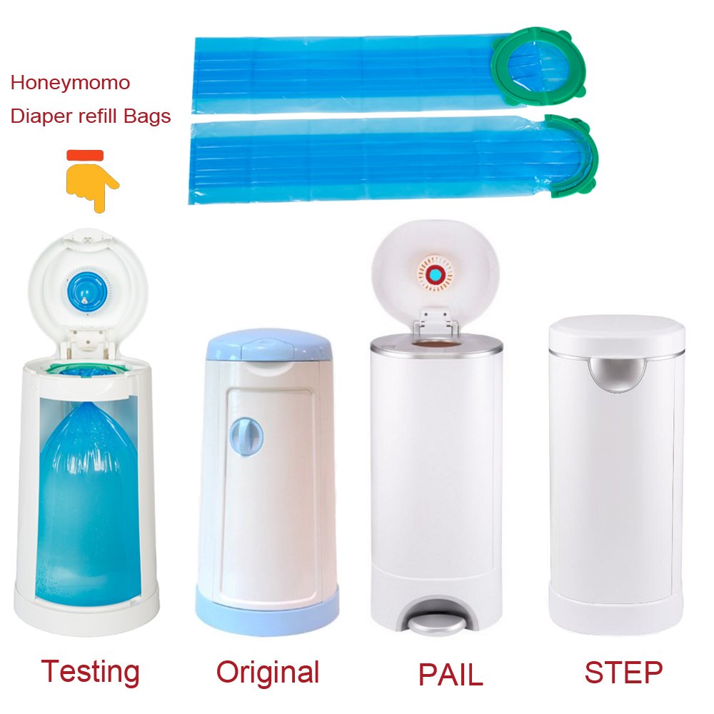 Honeymomo Baby Bathing Diaper refill bags 35 Bags 1050 Counts Fully Compatible with Arm&Hammer Disposal System Diaper Pail Snap, Seal and Toss Refill Bags